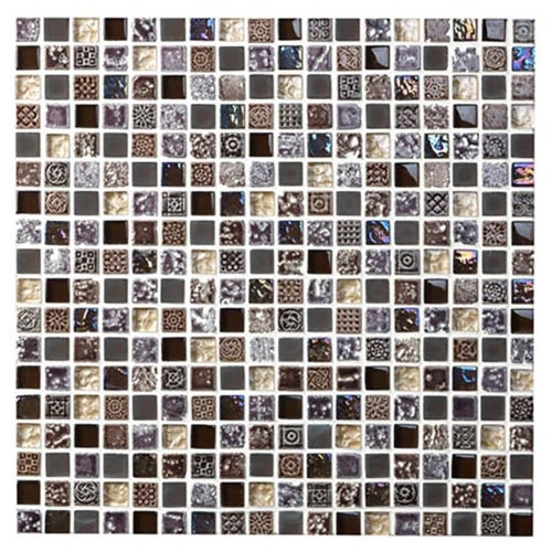 Mosaïque beige marron pour douche à l'italienne mural ou au sol