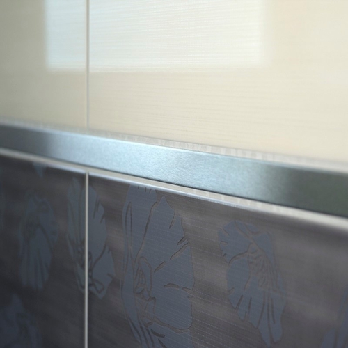 Listel décoratif 15 mm argent, titane et or aluminium anodisé