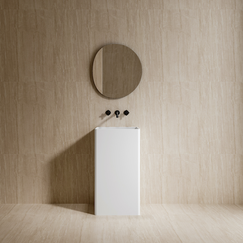 Lavabo colonne Totem Block 40×40 cm